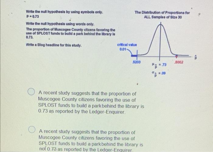 Solved Write the null hypothesis by using symbols only. The | Chegg.com