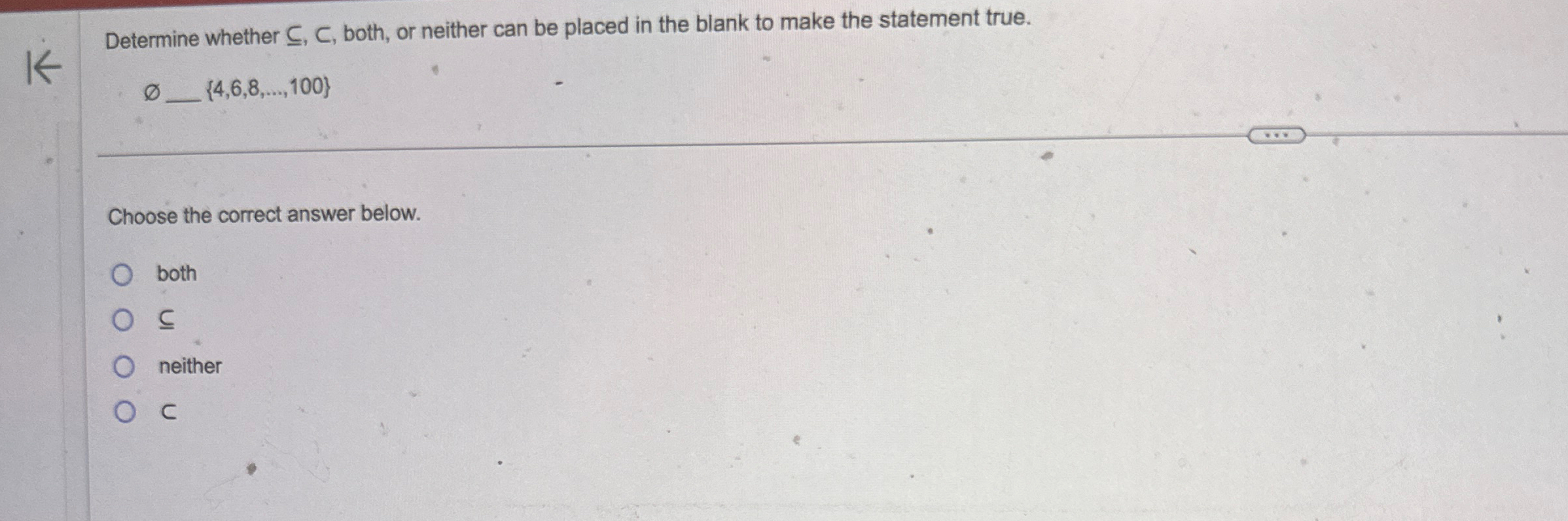 Solved Determine whether sube, sub, both, or neither can be | Chegg.com