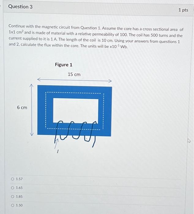 Solved Continue with the magnetic circuit from Question 1. | Chegg.com