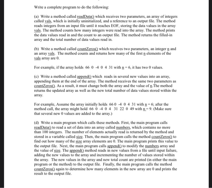 Solved Write a complete program to do the following: (a) | Chegg.com