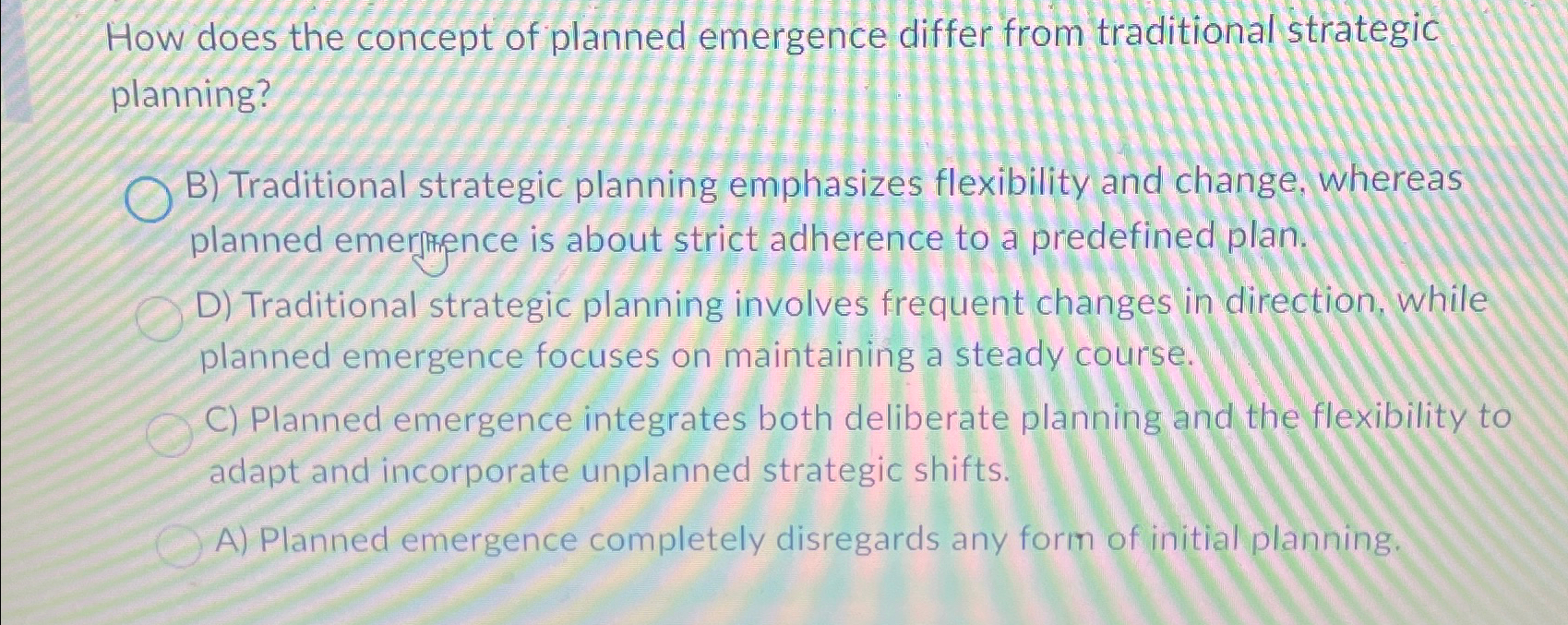 Solved How does the concept of planned emergence differ from | Chegg.com
