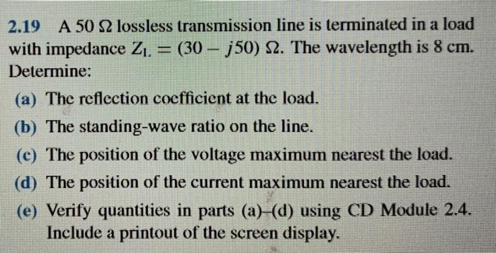 Solved Module 2.4 Transmission-Line Simulator Upon | Chegg.com