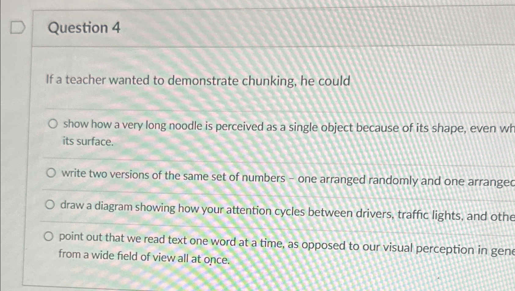 Solved Question 4If a teacher wanted to demonstrate | Chegg.com