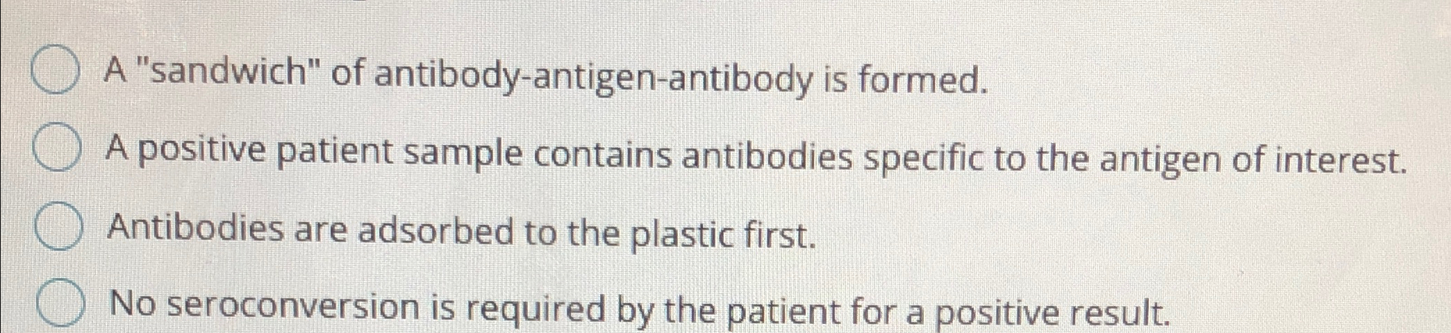 Solved A "sandwich" of antibody-antigen-antibody is formed.A | Chegg.com
