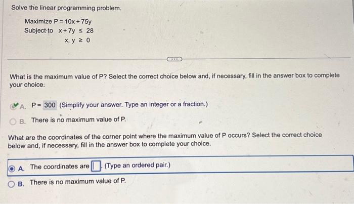Solved Solve the linear programming problem. Maximize | Chegg.com