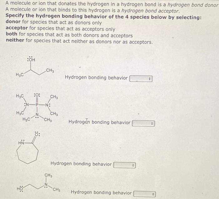 Solved A molecule or ion that donates the hydrogen in a | Chegg.com