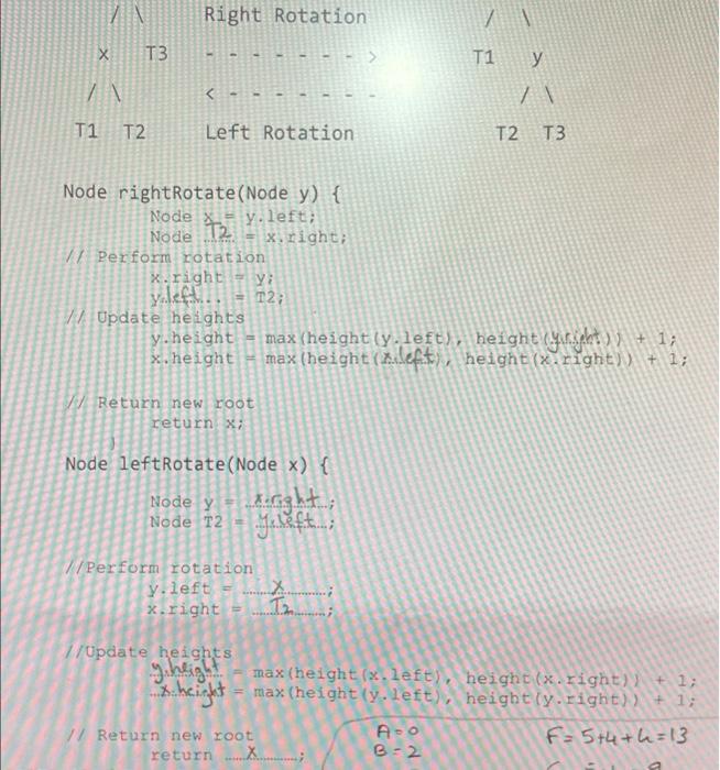Solved Right Rotation X T3 - T1 у T1 T2 Left Rotation T2 T3 | Chegg.com
