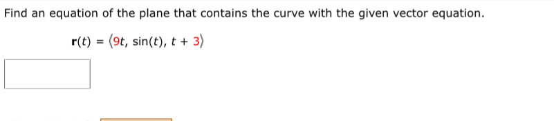 Solved Find an equation of the plane that contains the curve | Chegg.com