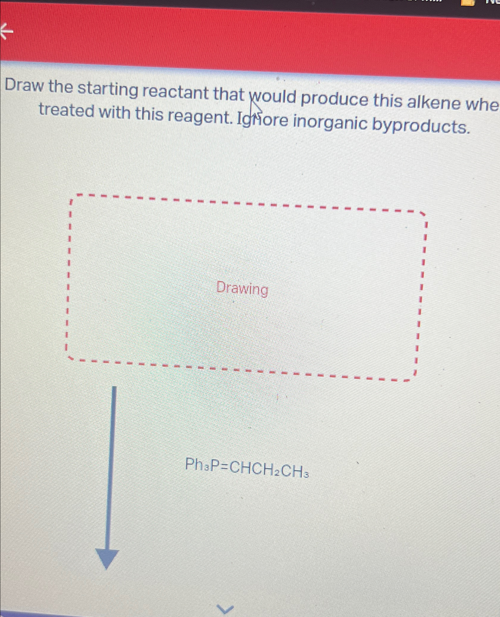 Draw the starting reactant that would produce this | Chegg.com