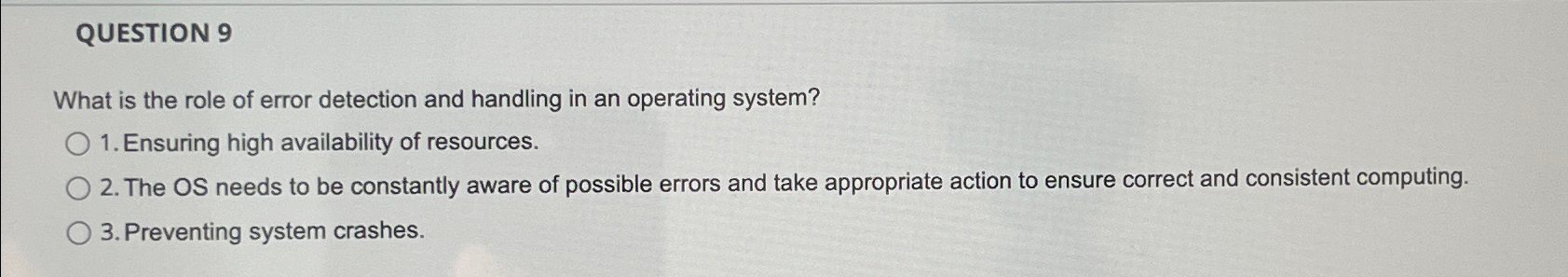 Solved What is the role of error detection and handling in | Chegg.com