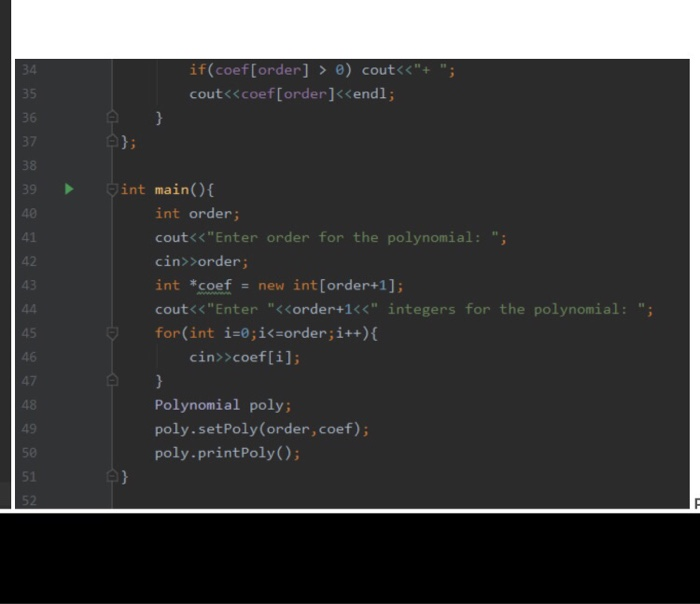 Solved 1. Define a class called Polynomial with degree 2 | Chegg.com