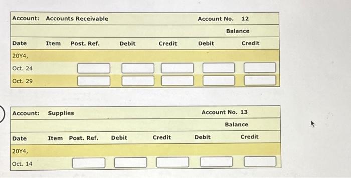 Solved 2. Post (in chronological order) the journal to a | Chegg.com
