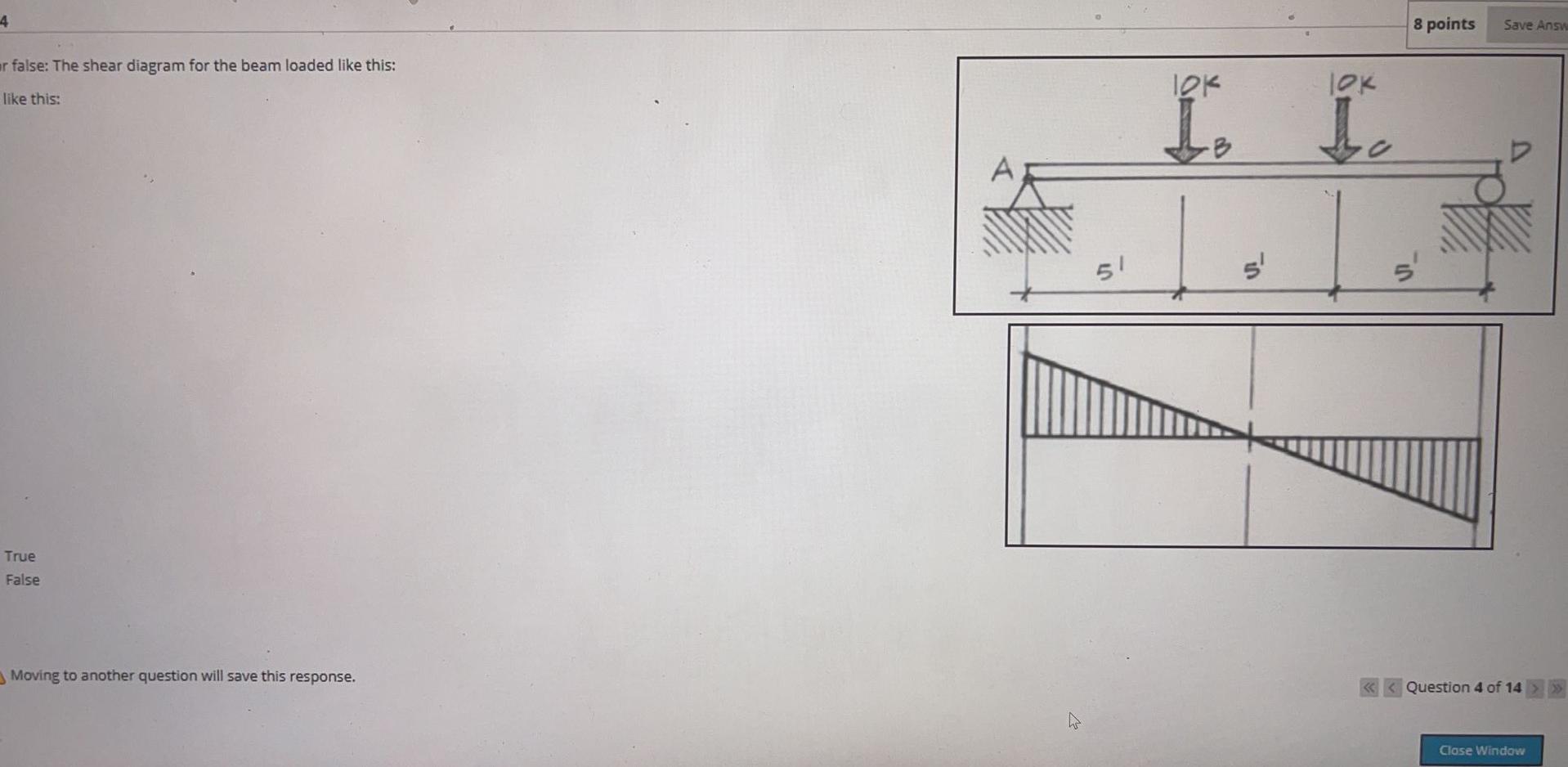 Solved Question 3 12 points Using the following beam loading | Chegg.com
