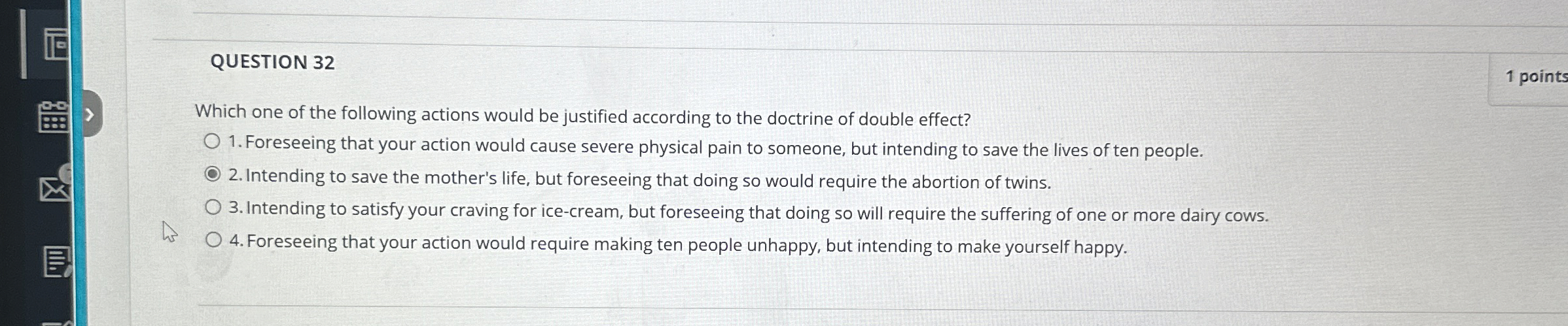 Solved QUESTION 321 ﻿pointsWhich one of the following | Chegg.com
