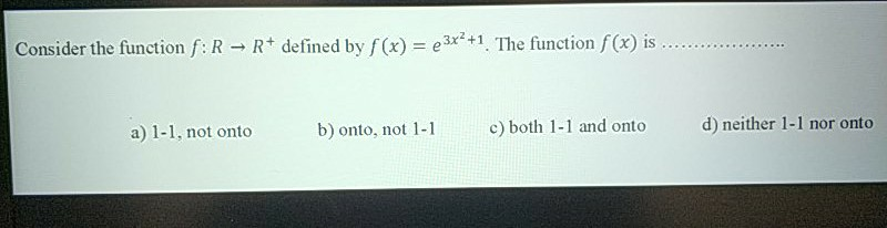 Solved Consider the function f: R - R* defined by f(x) = | Chegg.com