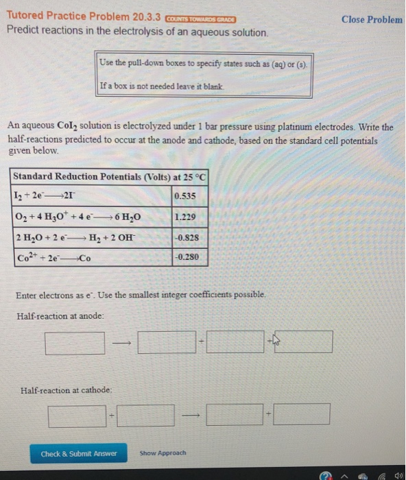 Solved Tutored Practice Problem 20.3.3 COUNTS TOWARDS CRUES | Chegg.com