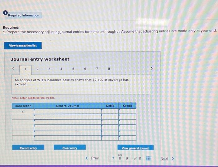 Solved Problem 3-3A (Static) Preparing adjusting entries, | Chegg.com