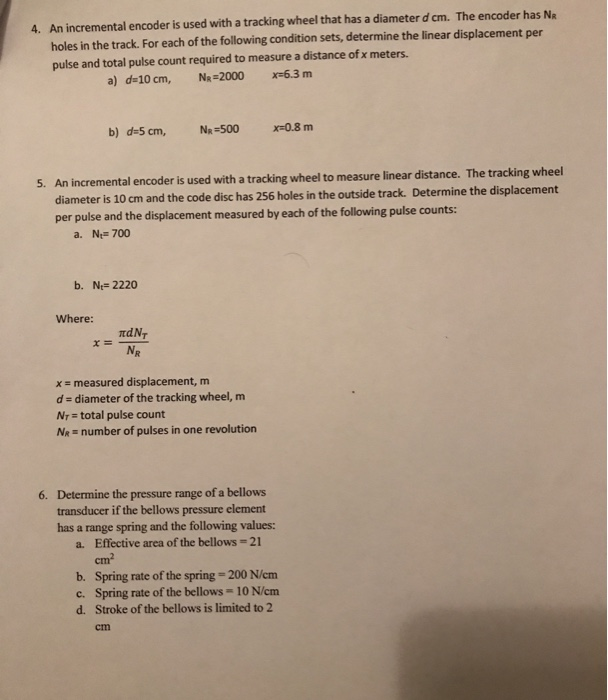 Solved 4. An incremental encoder is used with a tracking | Chegg.com