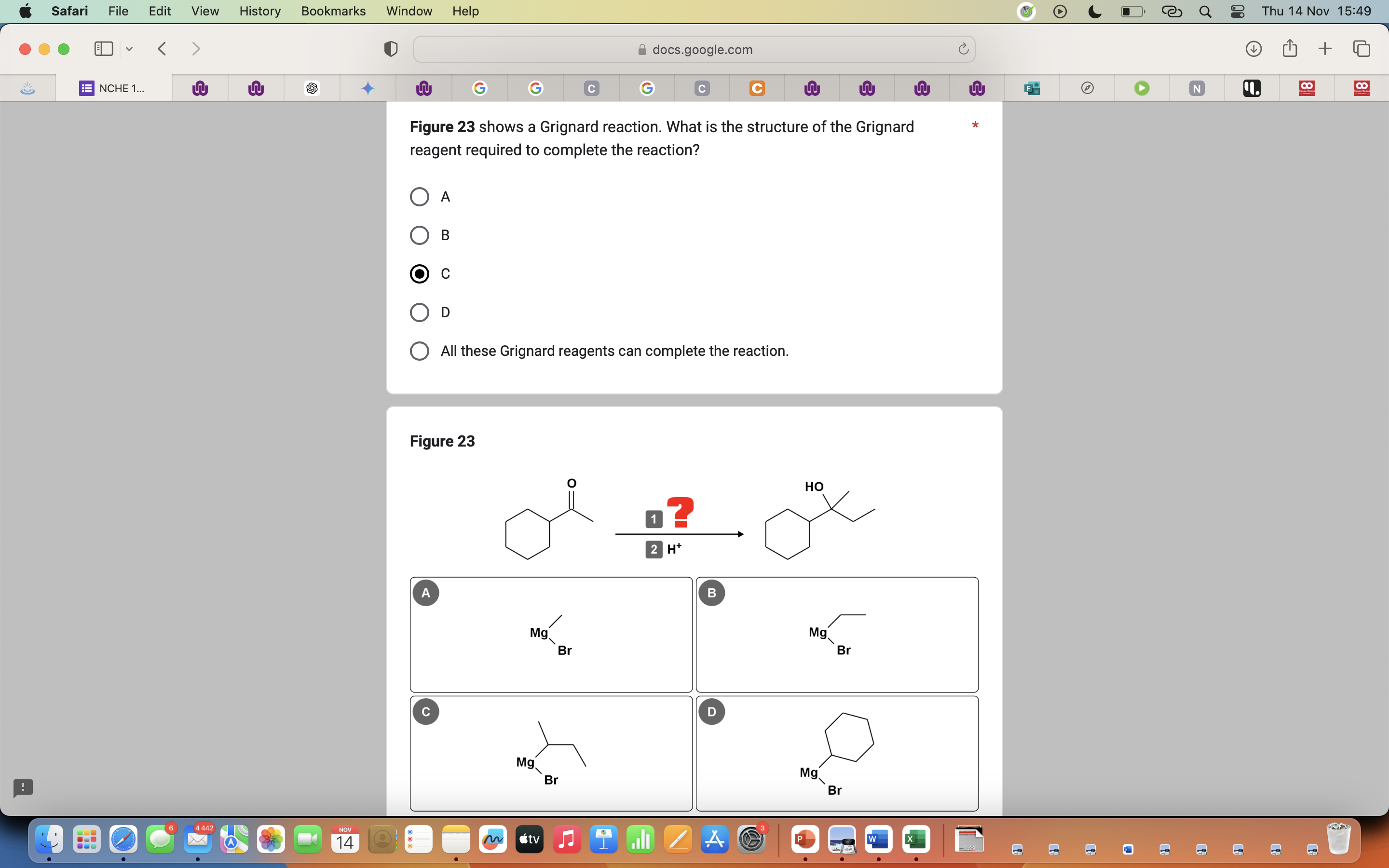 Solved by an EXPERT Figure 23 ﻿shows a Grignard reaction. What is the | Chegg.com