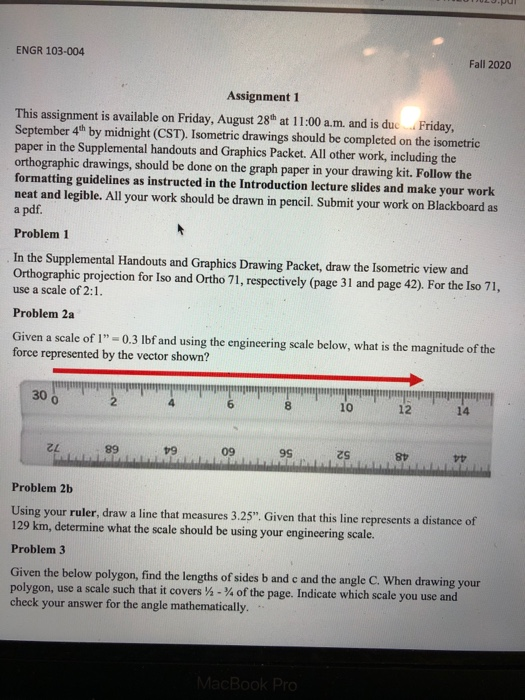 Solved ENGR 103-004 Fall 2020 Assignment 1 This assignment | Chegg.com