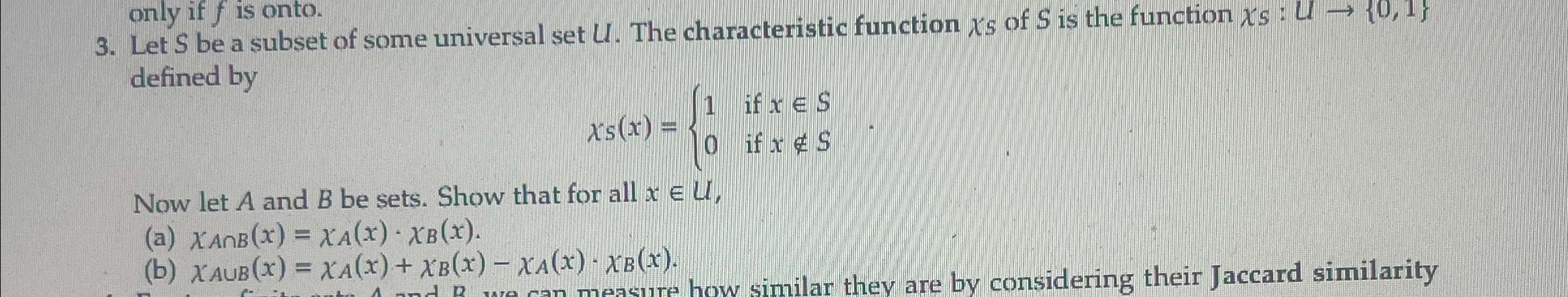 Solved Let S ﻿be a subset of some universal set U. ﻿The | Chegg.com
