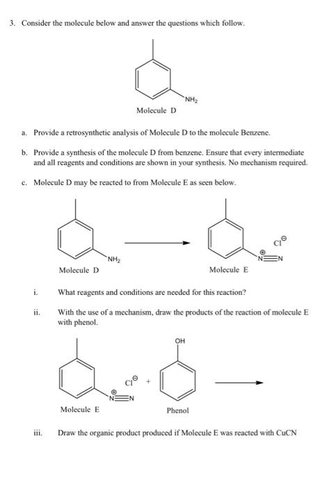 Solved 3. Consider the molecule below and answer the | Chegg.com