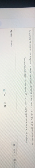 Solved Determine whether or not the given procedure results | Chegg.com