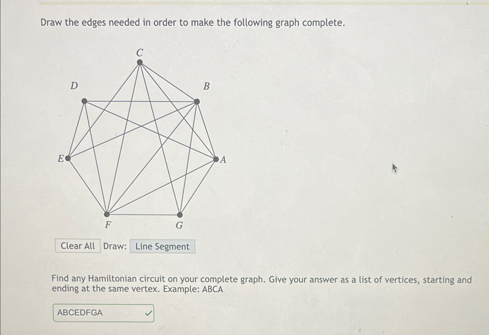 Solved Please Draw The Edges Needed In Order To Make The 