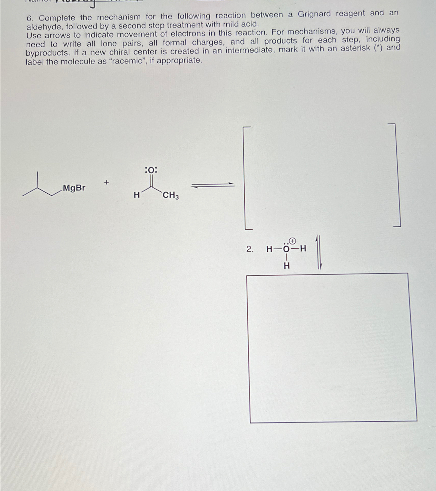 Solved Complete the mechanism for the following reaction | Chegg.com