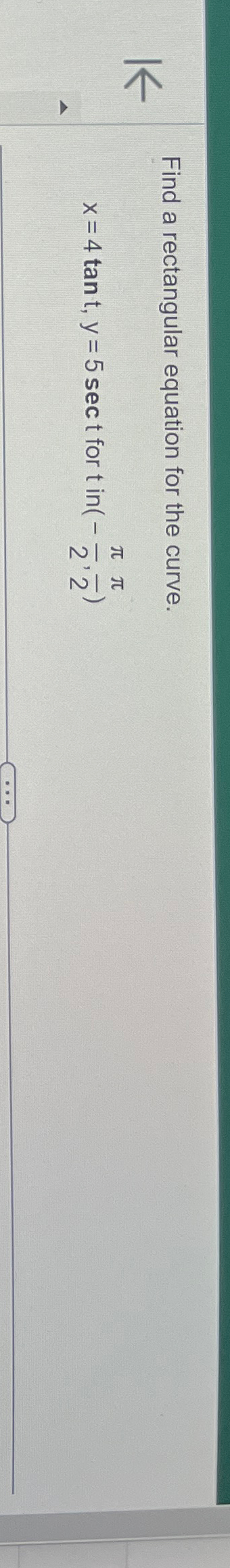 Solved Find a rectangular equation for the | Chegg.com