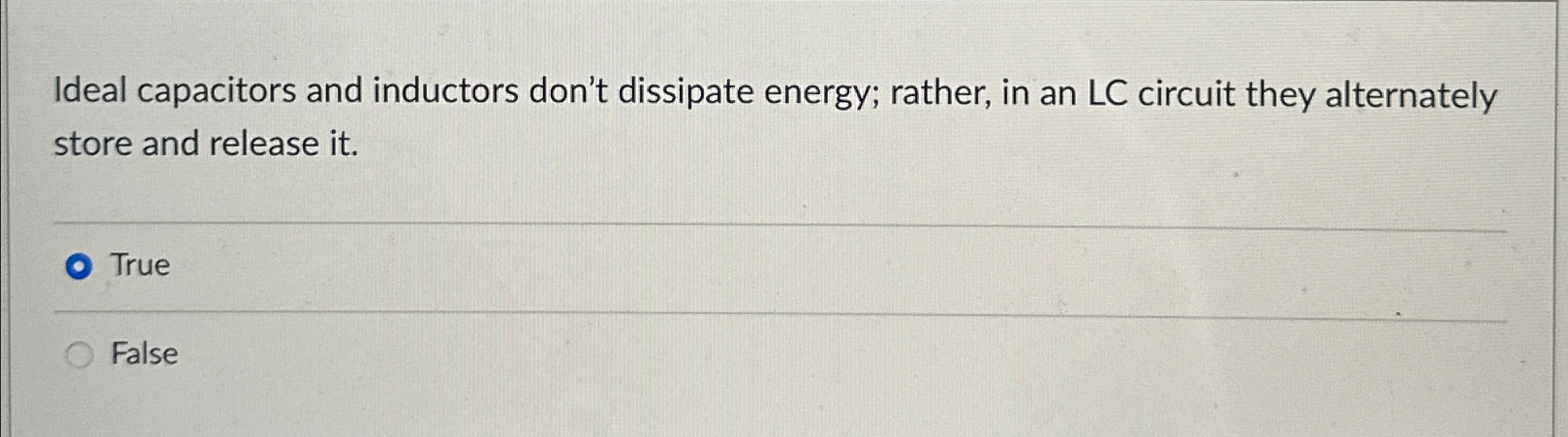 Solved Ideal capacitors and inductors don't dissipate | Chegg.com