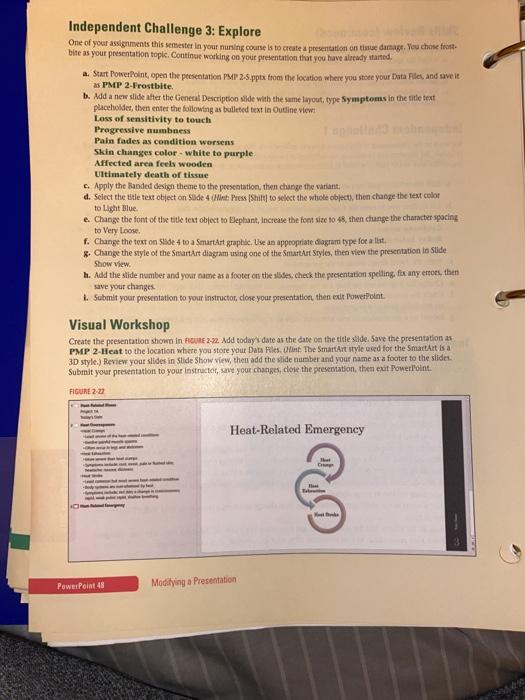 Independent Challenge 1 You work in the Department of | Chegg.com