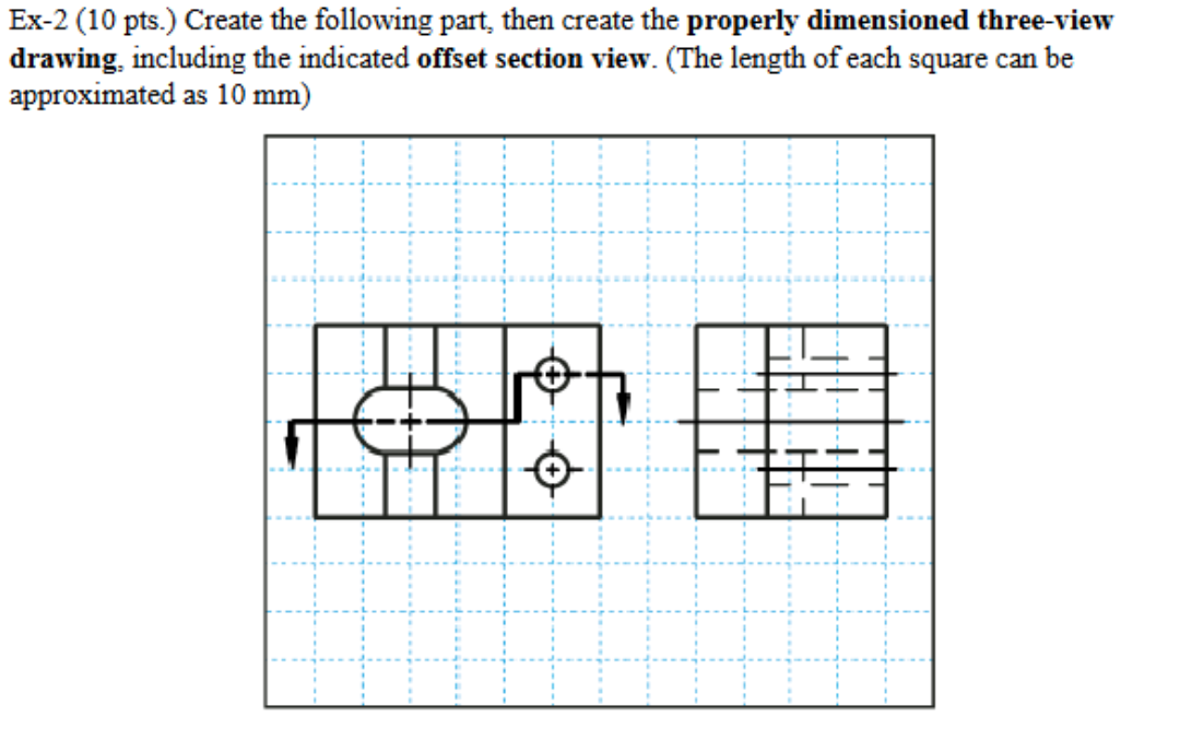 Solved by an EXPERT Ex-2 (10 ﻿pts.) ﻿Create the following part, then | Chegg.com