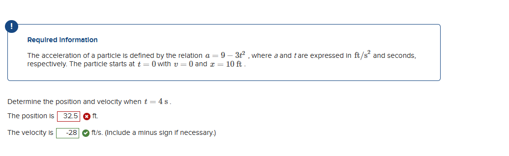 Solved Skip to ﻿questionThe acceleration of ﻿a particle is | Chegg.com
