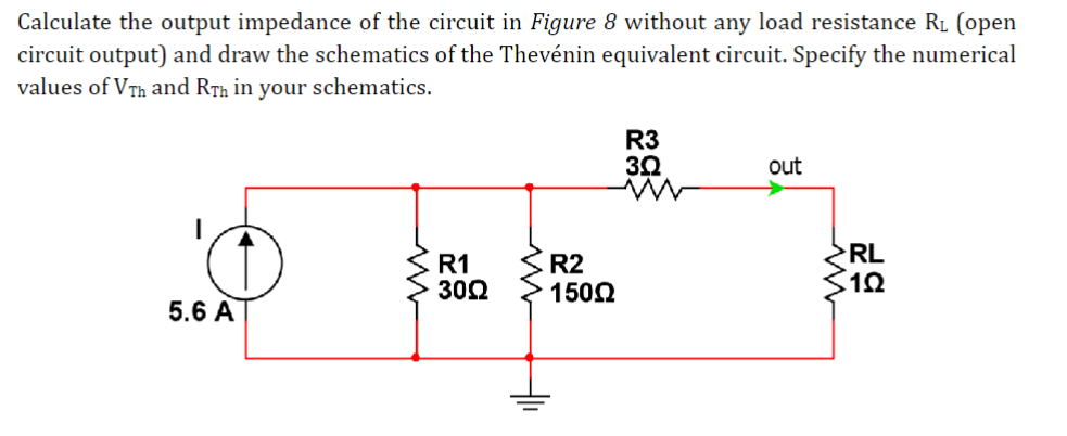 Solved Calculate the output impedance of the circuit in | Chegg.com