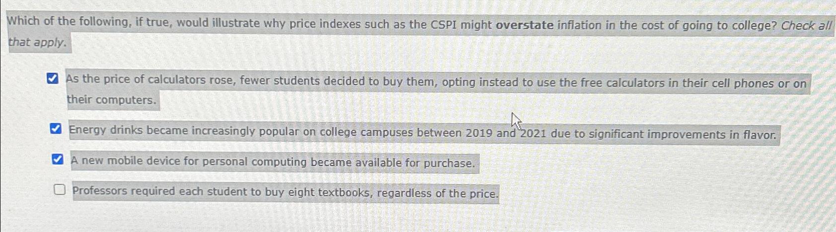 Solved Which of the following, if true, would illustrate why | Chegg.com