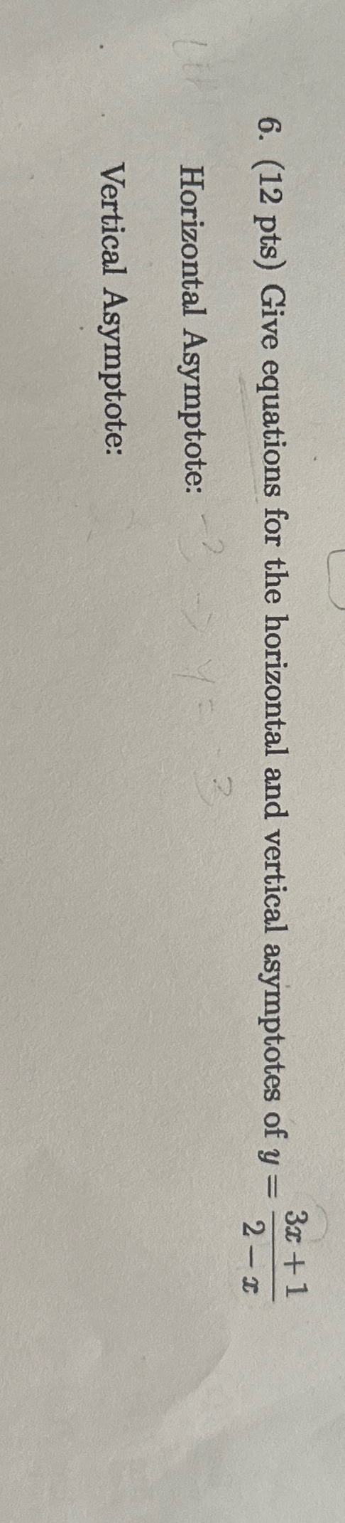 Solved (12 ﻿pts) ﻿Give equations for the horizontal and | Chegg.com