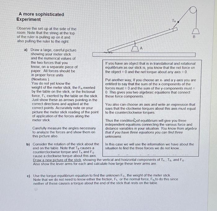 Solved Equilibrium Revisited... In order to be in | Chegg.com