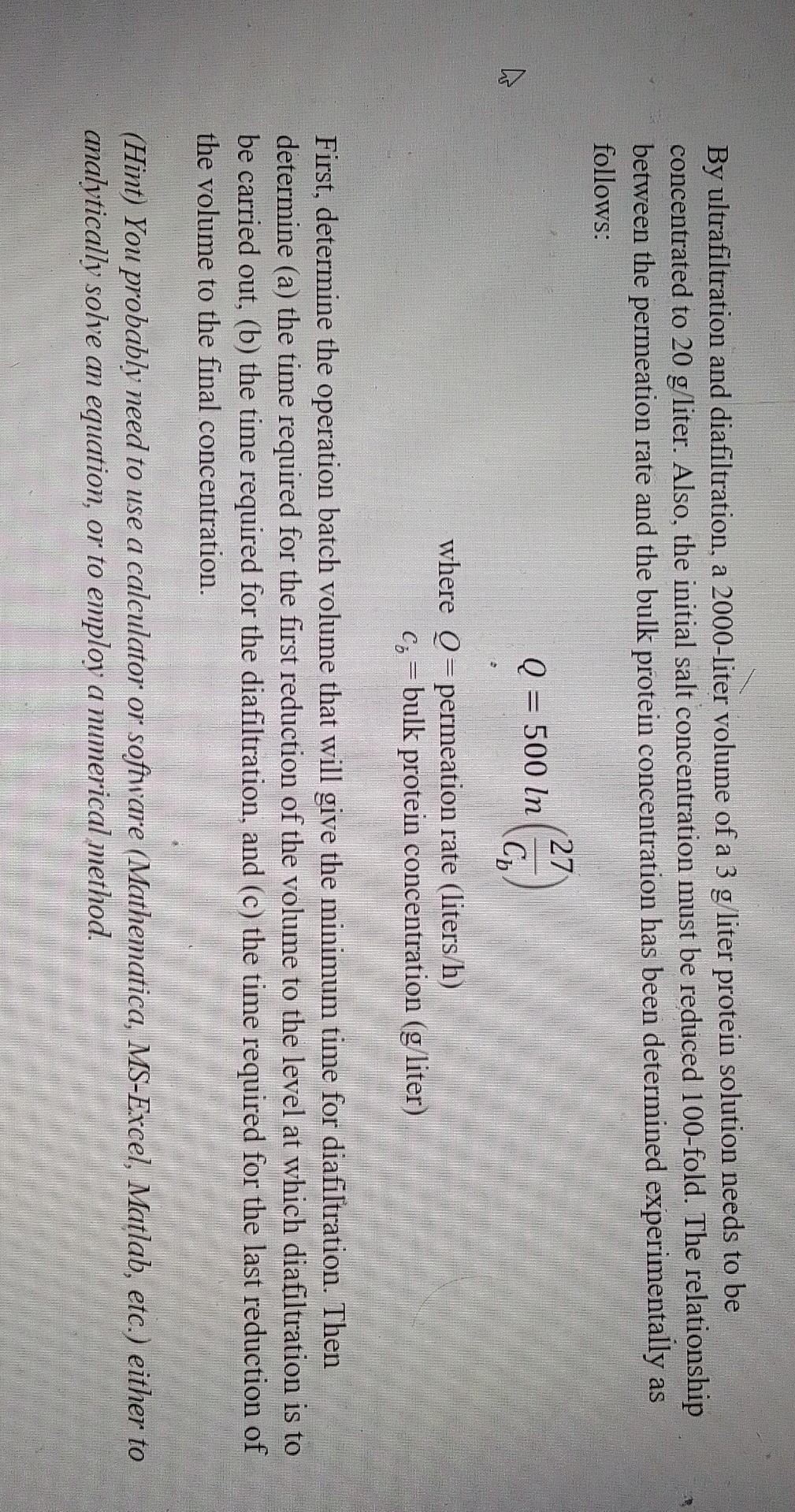 Solved Please give me the answer using numerical method. For | Chegg.com