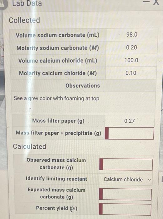 Solved Collected Calculated \begin{tabular}{|} Observed mass | Chegg.com