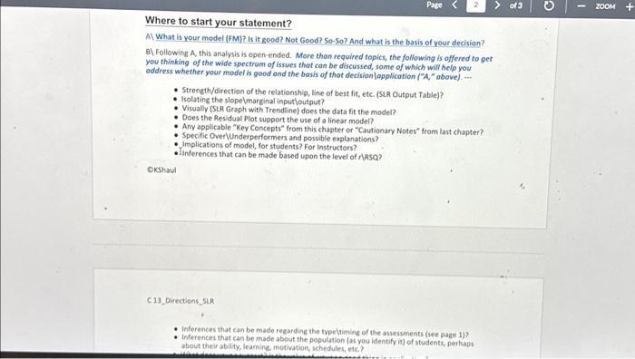 Solved SLR Output Table, Graph, and Residual Plot CONTEXT | Chegg.com