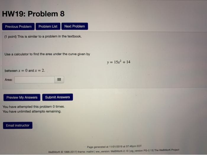 Solved Hw19 Problem 8 Previous Problem Problem List Next 9829