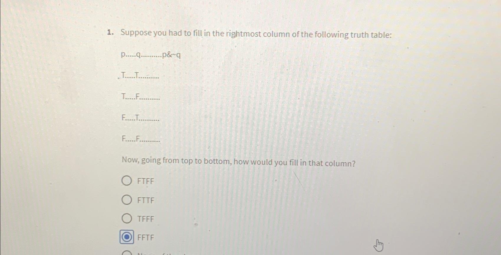 Solved Suppose you had to fill in the rightmost column of | Chegg.com