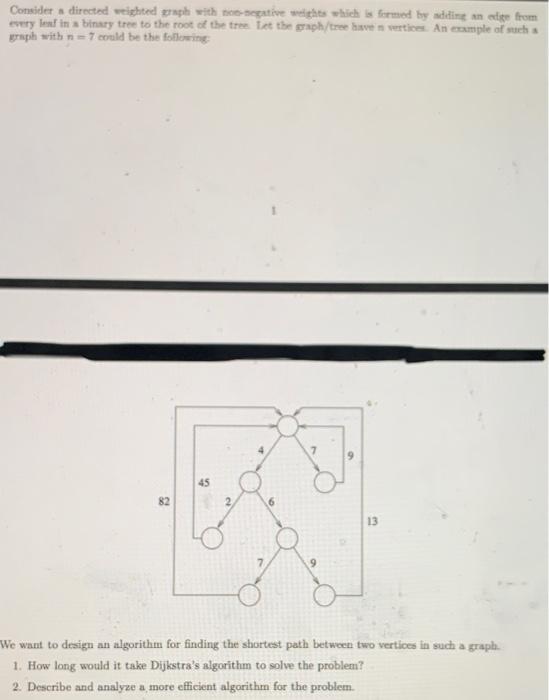 Solved Consider a directed weighted graph with negative | Chegg.com