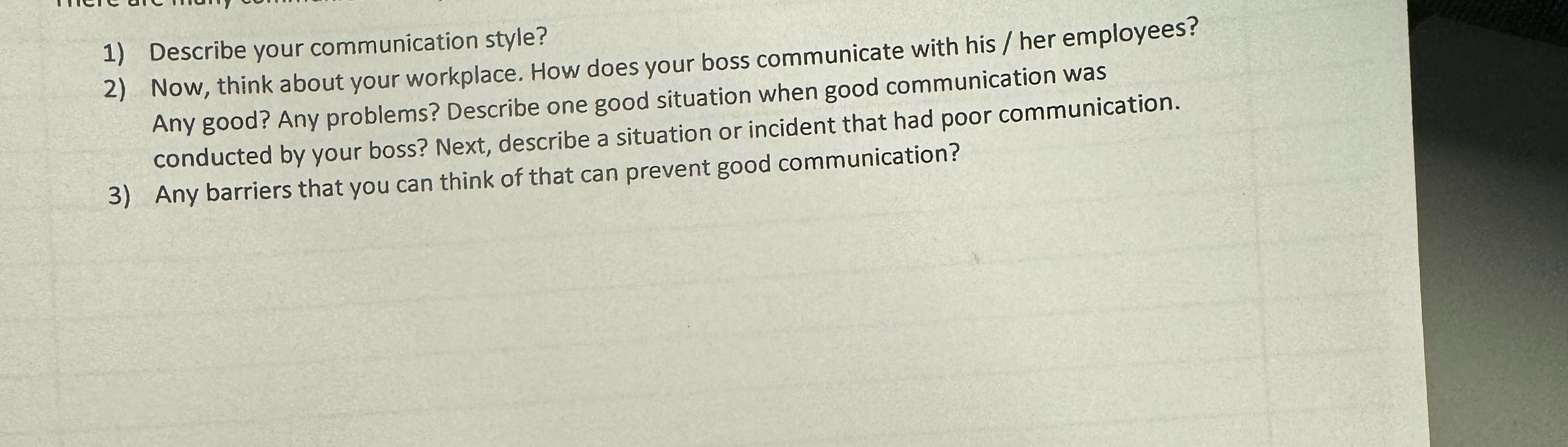 Solved Describe your communication style? | Chegg.com