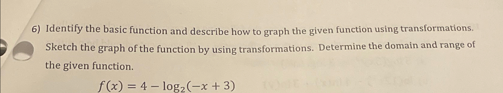 Solved Identify the basic function and describe how to graph | Chegg.com