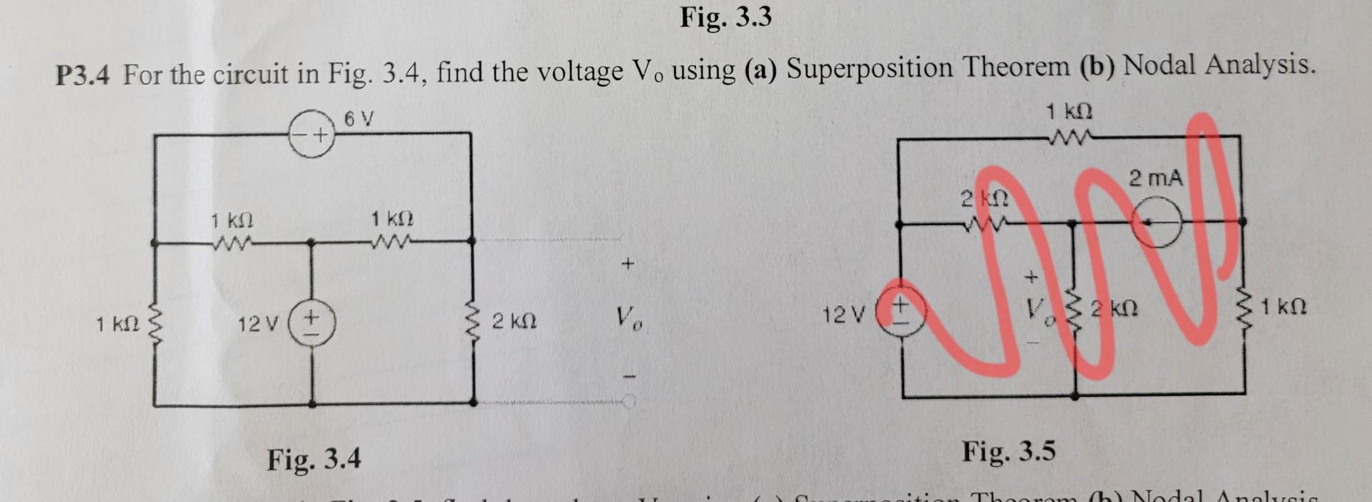 Solved Fig. 3.3 P3.4 For the circuit in Fig. 3.4, find the | Chegg.com