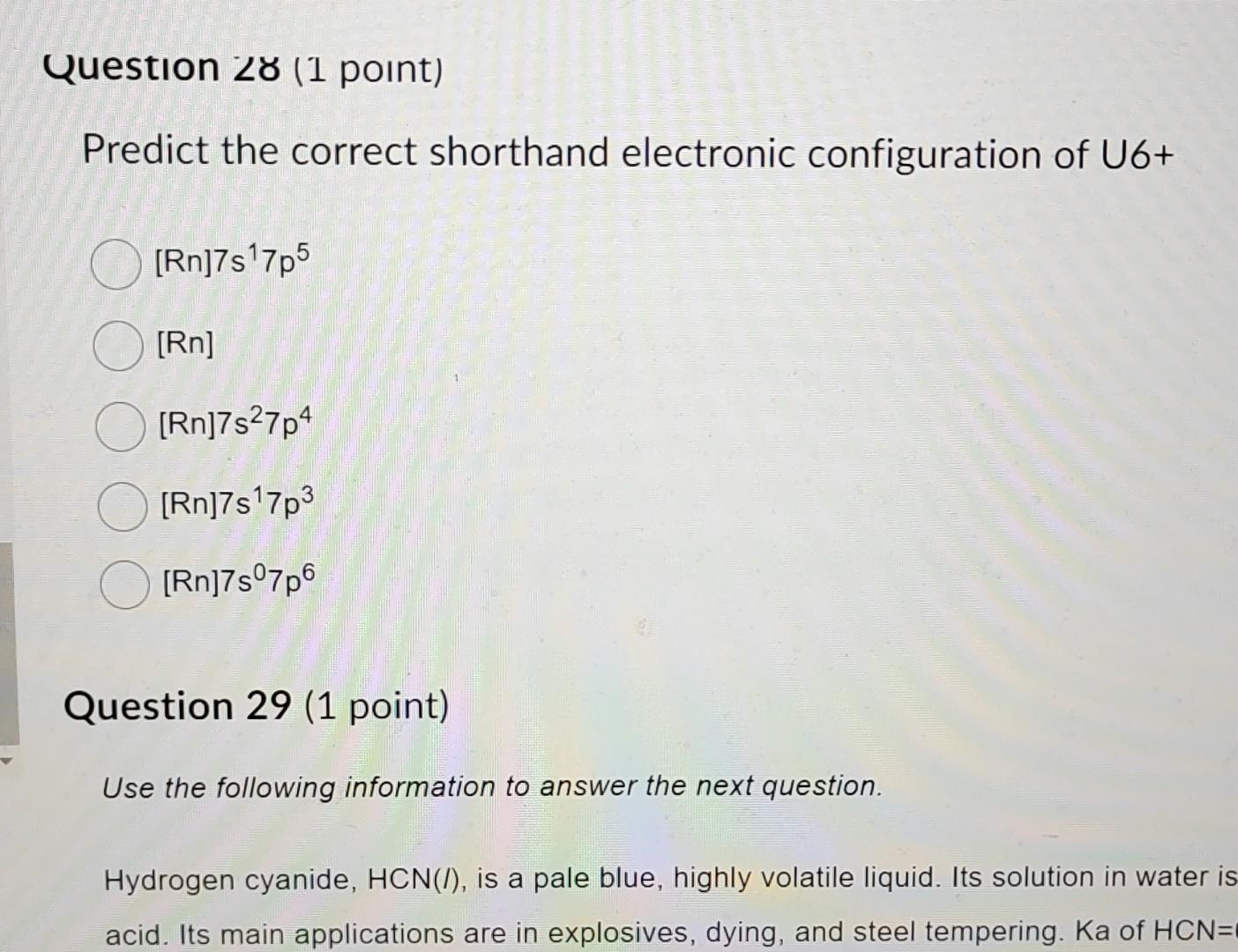 Solved Predict the correct shorthand electronic | Chegg.com