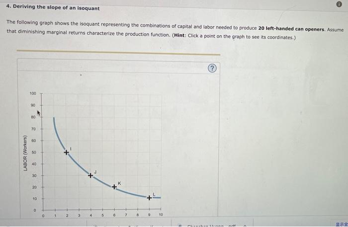 Solved 4. Deriving the slope of an Isoquant The following | Chegg.com