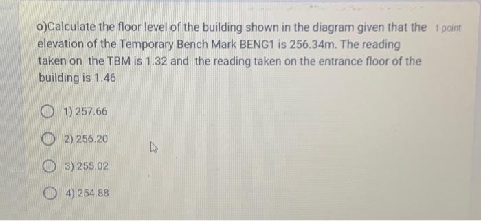 Solved o) Calculate the floor level of the building shown in | Chegg.com